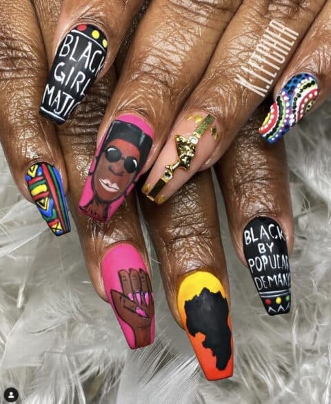 50 Striking Black History Month Nail Designs to Celebrate Culture ...