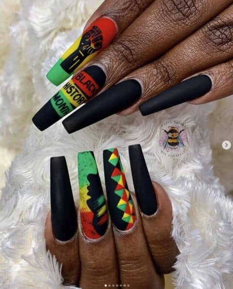 50 Striking Black History Month Nail Designs to Celebrate Culture ...