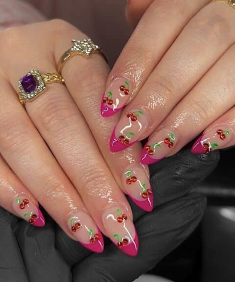 Cherry Chic: 50 Stunning Nail Designs to Sweeten Your Style with Cherry ...