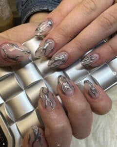 50 Molten Metal Nail Designs - Metallic Glamour at Your Fingertips