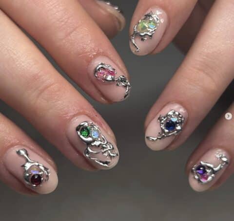 50 Molten Metal Nail Designs - Metallic Glamour at Your Fingertips