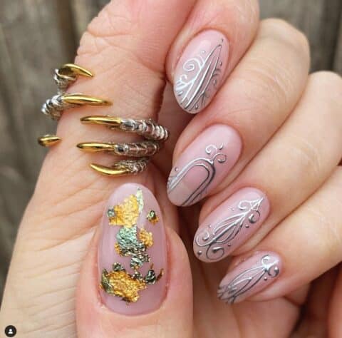 50 Molten Metal Nail Designs - Metallic Glamour at Your Fingertips