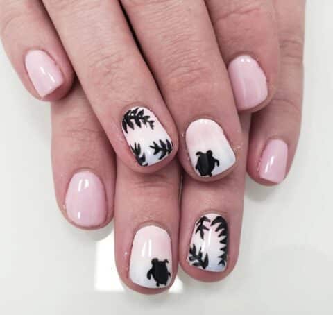 Make a Splash with 35 Captivating Turtle Nail Designs!