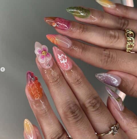 50 Stunning Hibiscus Nail Designs to Elevate Your Style with Tropical ...