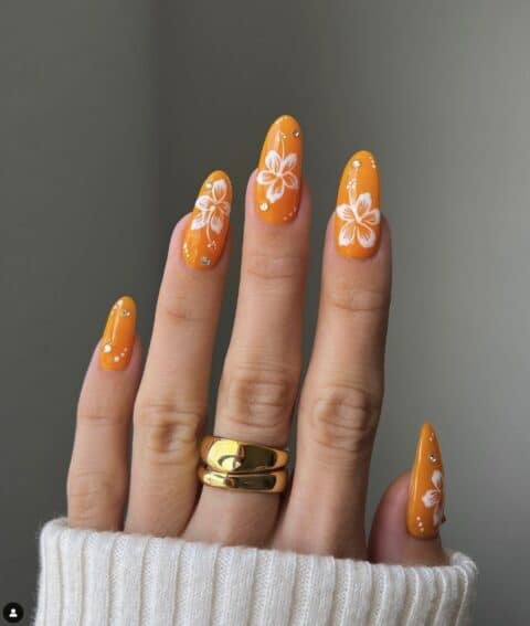 50 Stunning Hibiscus Nail Designs to Elevate Your Style with Tropical ...