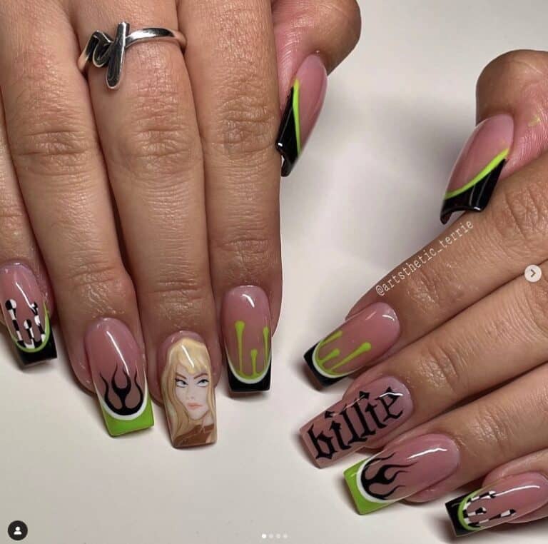 35+ Billie Eilish Inspired Nail Designs for a Bold and Beautiful Look!