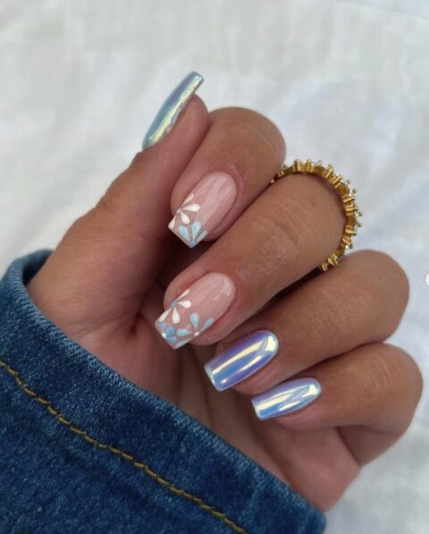 45 Chrome Summer Nail Designs to Elevate Your Look with Metallic Glamour!