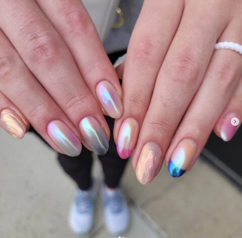 45 Chrome Summer Nail Designs to Elevate Your Look with Metallic Glamour!