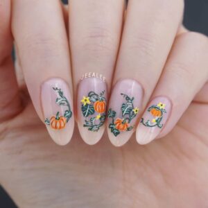 50 Enchanting Pumpkin Nail Designs to Celebrate Fall, Halloween, and ...