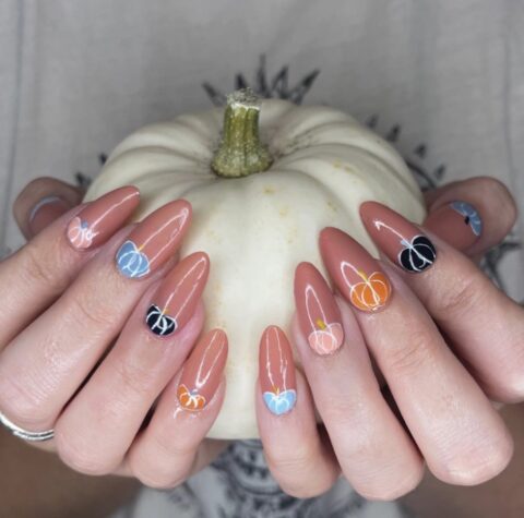50 Enchanting Pumpkin Nail Designs to Celebrate Fall, Halloween, and ...