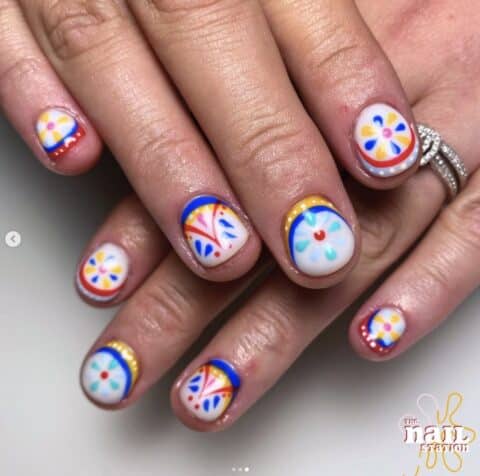 40 Mesmerizing Spanish Tile Nail Art Ideas for a Mediterranean-Inspired ...